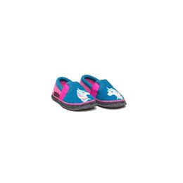 Kitz-Pichler Hausschuh Bobby Appl. Einhorn in arctic blue/lippstick | Gr.: 29