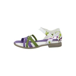 Think! Leder-Sandalen in Khaki/ Wei&szlig;/ Lila | Gr.: 39