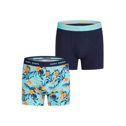 Happy Shorts 2er-Set: Boxershorts in Hellblau/ Dunkelblau | Gr.: M