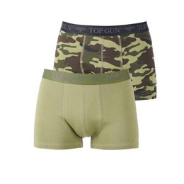 Top Gun Boxershorts Doppelpack TGUW002 in camo - olive | Gr.: S