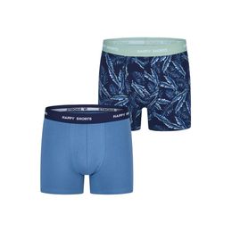 Happy Shorts 2er-Set: Boxershorts in Blau/ Dunkelblau | Gr.: XXL