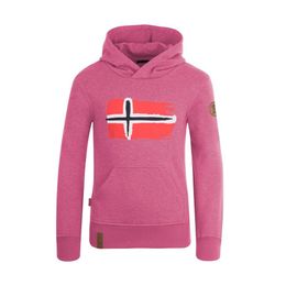 Trollkids Hoodie Pullover mit Kapuze "Trondheim" in Rosa | Gr.: 116