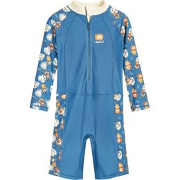Playshoes Kinder Badeeinteiler "Uv-Schutz Einteiler Dschungel 1/1 Arm" in Blau | Gr.: 98/104
