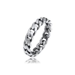 Elli Ring 925 Sterling Silber Twisted in Schwarz | Gr.: 52