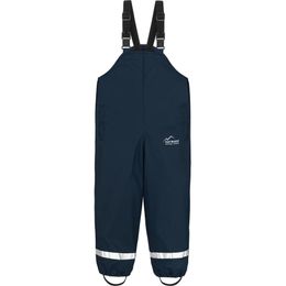 Normani Outdoor Sports Baby Regenhose mit Hosentr&auml;gern in Navy | Gr.: 74