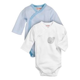 Schnizler Wickel-Body 1/1-Arm 2er Pack Wal in Bleu | Gr.: 56