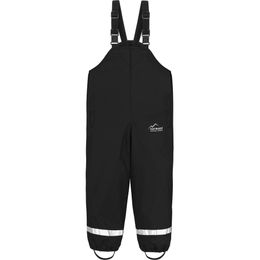 Normani Outdoor Sports Baby Regenhose mit Hosentr&auml;gern in Schwarz | Gr.: 74