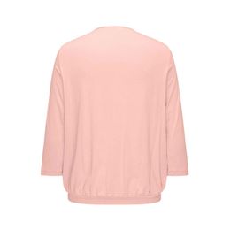 GOLDNER Kurzgr&ouml;&szlig;e: Chiffon-Shirt mit 3/4-Arm, Rundhals in melba | Gr.: 24