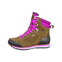 GUGGEN Mountain Wanderstiefel Uni in Braun-Lila | Gr.: 38