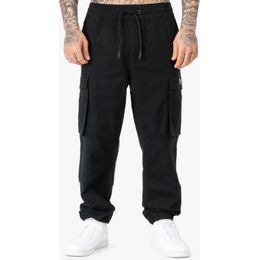 Lonsdale Cargohose "Mickley Herren Cargohose normale Passform" in Schwarz | Gr.: L
