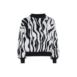 NALLY Damen Sweater in WEISS SCHWARZ | Gr.: XS/S