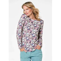 GOLDNER Kurzgröße: Langarmshirt Printshirt mit Paisley-Muster in rosé / gemustert | Gr.: 23