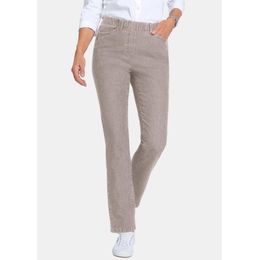 GOLDNER Baumwollhose mit Rundumdehnbund in helltaupe | Gr.: 44