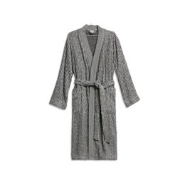 Möve Möve Bademäntel unisex Kimono Brooklyn Pinstripe nature/black - 081 in nature/black - 081 | Gr.: L