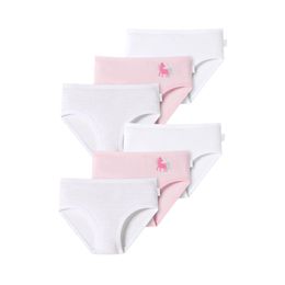 Schiesser Slip Fine Rib in rosa-weiss | Gr.: 128