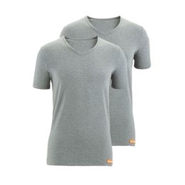 Bruno Banani Unterhemd / Shirt Kurzarm WARM UP in Grau Melange | Gr.: XL
