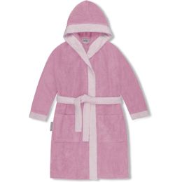 Normani Kinder Bademantel aus Bio-Baumwolle Elounda in Rosa | Gr.: 122/128