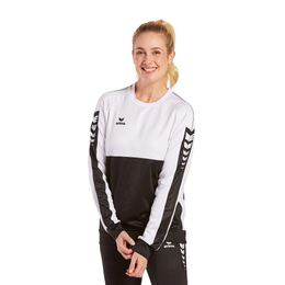 Erima Unisex Erwachsene, Erwachsene Six Wings Sweatshirt in schwarz/weiss | Gr.: S