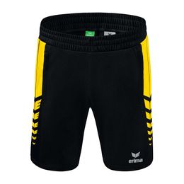 Erima Kinder Six Wings Shorts in schwarz/gelb | Gr.: 152