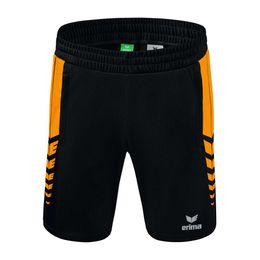 Erima Kinder Six Wings Shorts in schwarz/new orange | Gr.: 164