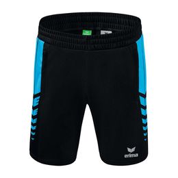 Erima Kinder Six Wings Shorts in schwarz/curacao | Gr.: 164