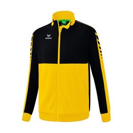 Erima Kinder Six Wings Worker Jacke, Trainingsjacke in gelb/schwarz | Gr.: 164