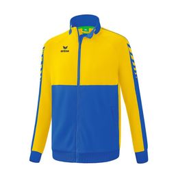 Erima Kinder Six Wings Worker Jacke, Trainingsjacke in new royal/gelb | Gr.: 116