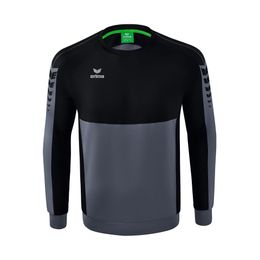 Erima Kinder Six Wings Sweatshirt in slate grey/schwarz | Gr.: 164