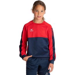 Erima Kinder Six Wings Sweatshirt in new navy/rot | Gr.: 116