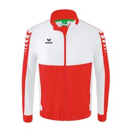 Erima Kinder Six Wings Pr&auml;sentationsjacke in rot/weiss | Gr.: 140