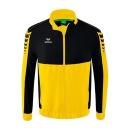 Erima Kinder Six Wings Pr&auml;sentationsjacke in gelb/schwarz | Gr.: 128