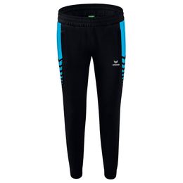 Erima Damen Six Wings Trainingshose in schwarz/curacao | Gr.: 34
