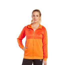 Erima Damen Six Wings Trainingsjacke mit Kapuze in new orange/orange | Gr.: 38