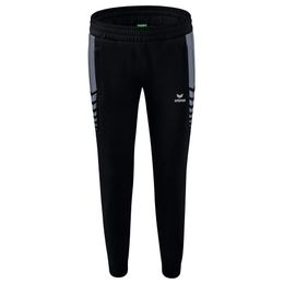 Erima Damen Six Wings Trainingshose in schwarz/slate grey | Gr.: 34