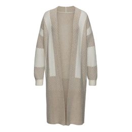 Lascana Longstrickjacke in creme-beige | Gr.: 40-42