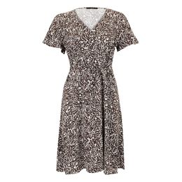 Zero Sommerkleid Allover-Muster in BrownCream | Gr.: 36