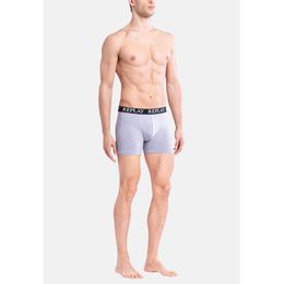 Replay Trunk BOXER Style 01/C Basic Cuff Logo im 3er Pack in Black Grey White | Gr.: S