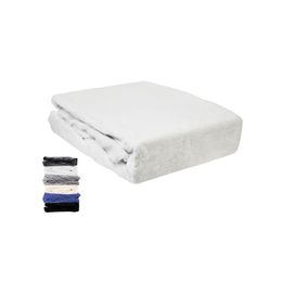 JACK Mikrofaser Spannbettlaken Teddy Flausch Cashmere Touch in Wei&szlig; | Gr.: 180x200 cm