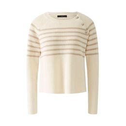 Oui Pullover in white camel | Gr.: 42