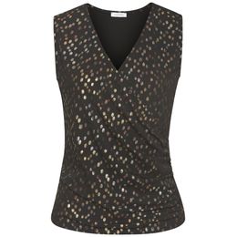 Lascana Tanktop in schwarz-gold-bedruckt | Gr.: 44-46