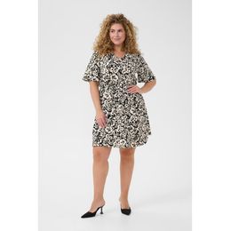 Kaffe curve Kleid KCelisy Regular fit in Black/Chalk Graphic Flowers | Gr.: M