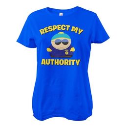 South Park Shirt "Respect My Authority Girly Tee" in Blau | Gr.: XL