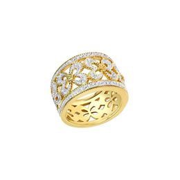 Diamonds by Ellen K. 925/- Sterling Silber in gelb | Gr.: 54