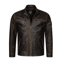 Rock Creek Lederjacke in Dunkelbraun | Gr.: S