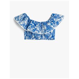 KOTON Bluse in Blau Gemustert | Gr.: 6-8 Jahre