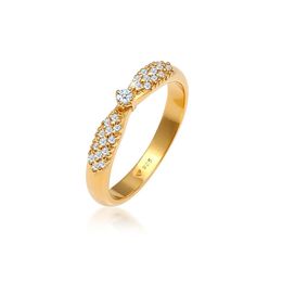 Elli DIAMONDS Ring 925 Sterling Silber Verlobungsring in Gold | Gr.: 54