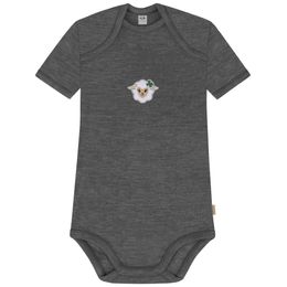 Normani Outdoor Sports Baby Merino Body Kurzarm Tauranga in Anthrazit | Gr.: 80