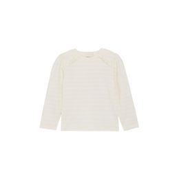 Minymo Longsleeve MIT-shirt LS Jaquard in Wei&szlig; | Gr.: 122