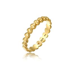 Elli Ring 925 Sterling Silber in Gold | Gr.: 54