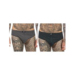Normann Trend Unterhose Rio Slip Muster - 66441 in Ringel wei&szlig;/schwarz | Gr.: 6